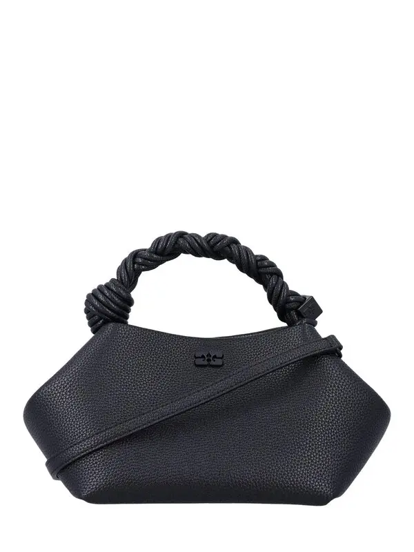 GANNI Braided Handle Handbag - Nero