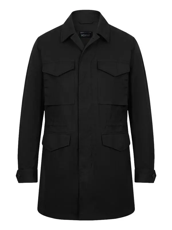 Comme Des Garçons Lightweight Cotton-linen Blend Jacket - Black