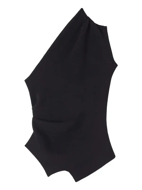 RÓHE Off-shoulder Wool-cashmere Blend Top - Black