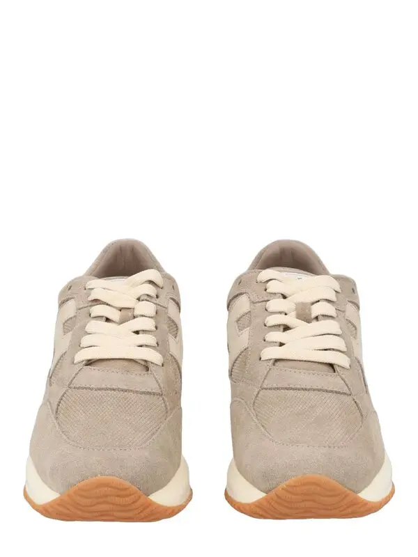 Hogan Paneled Suede Lace-up Sneakers - Multicolour