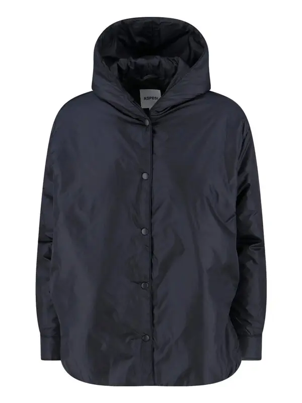 Aspesi Hooded Polyamide Jacket - Black