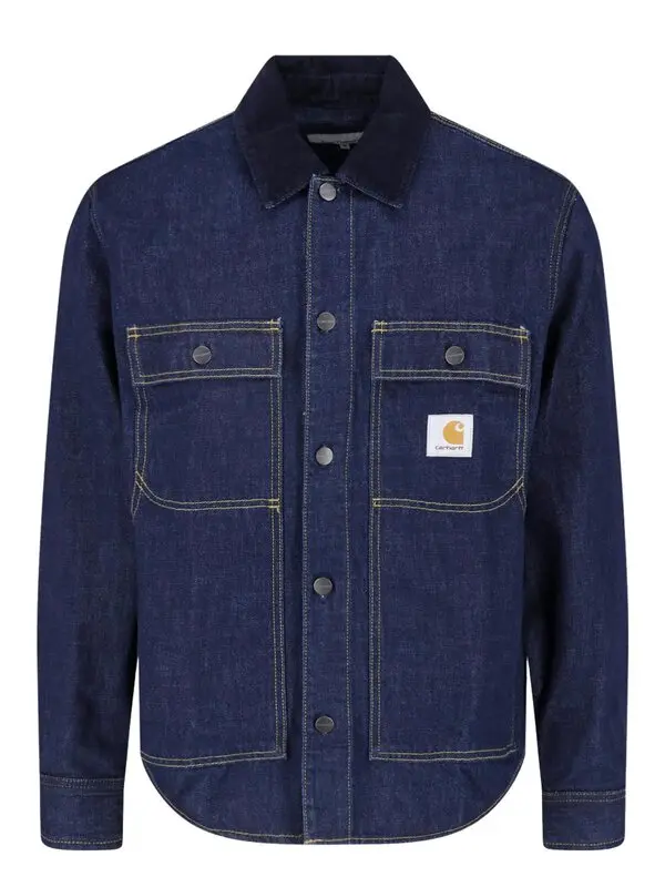 Carhartt Work In Progress Denim Work Shirt Jacket - Blue