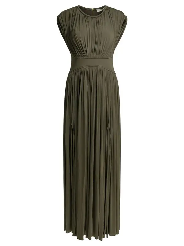 Zimmermann Sleeveless Pleated Maxi Dress - Green