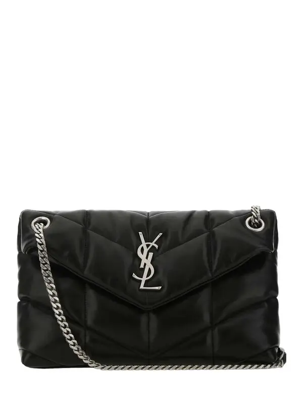 Saint Laurent Puffer Nappa Leather Shoulder & Crossbody Handbag - Black