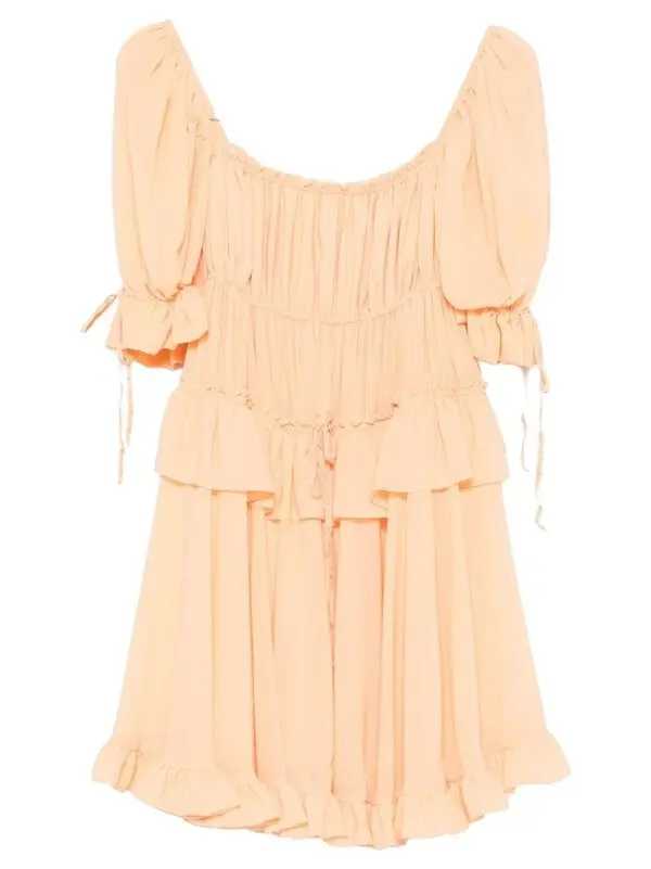 Chloé Silk Mini Dress - Orange
