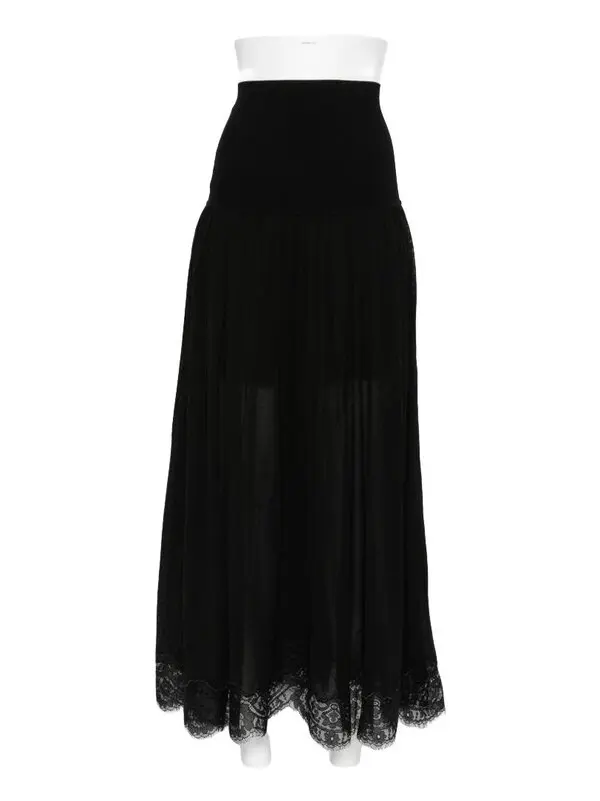 Zimmermann Valiant Lace Maxi Skirt - Black