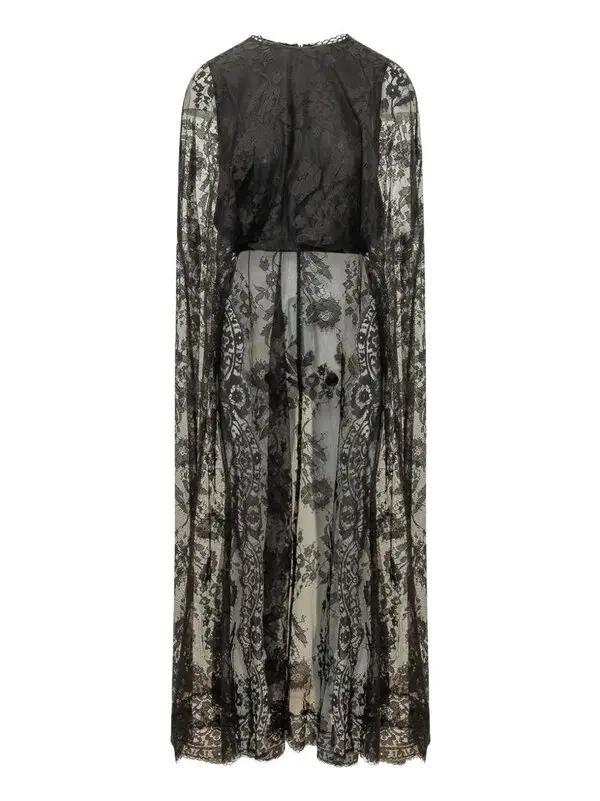 Zimmermann Valiant Lace Cape Top - Black