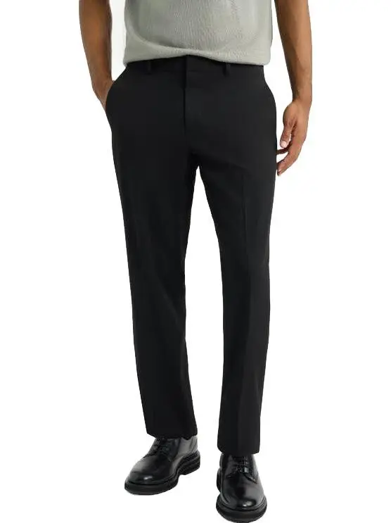 OPEN EDIT Skinny Fit Pleated Suit Pants - Black