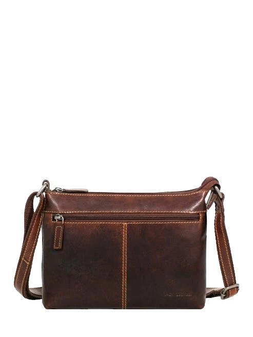 JACK GEORGES City Leather Slim Crossbody - Brown