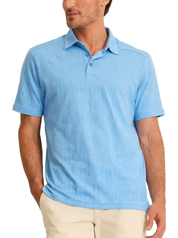 Tommy Bahama Palm Fresco Vines Polo - Blue Chaise
