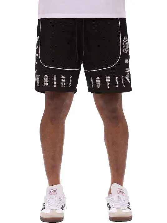BILLIONAIRE BOYS CLUB Logo Paneled Mesh Shorts - Black