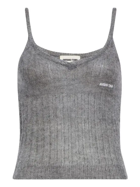 SHUSHU/TONG Wool & Mohair Blend Ribbed Sweater Camisole - Grey