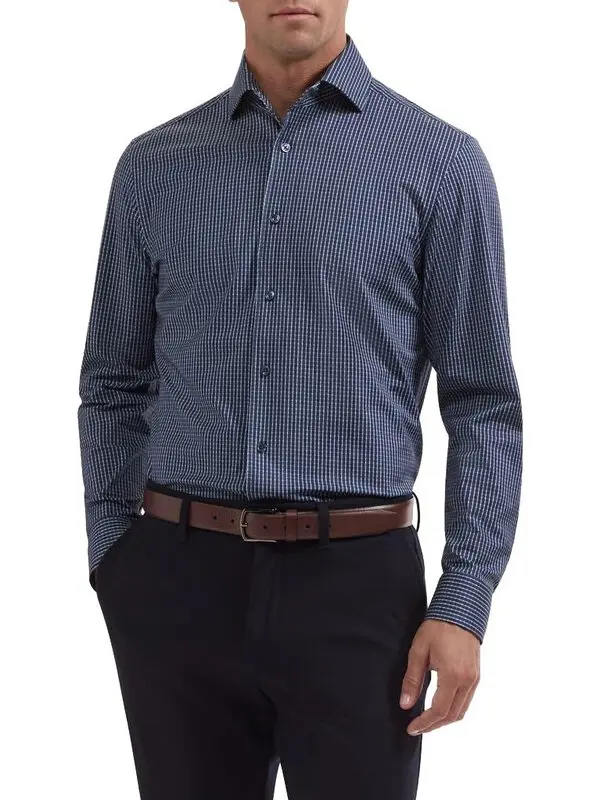 Bugatchi Devon Ooohcotton Shirt - Navy