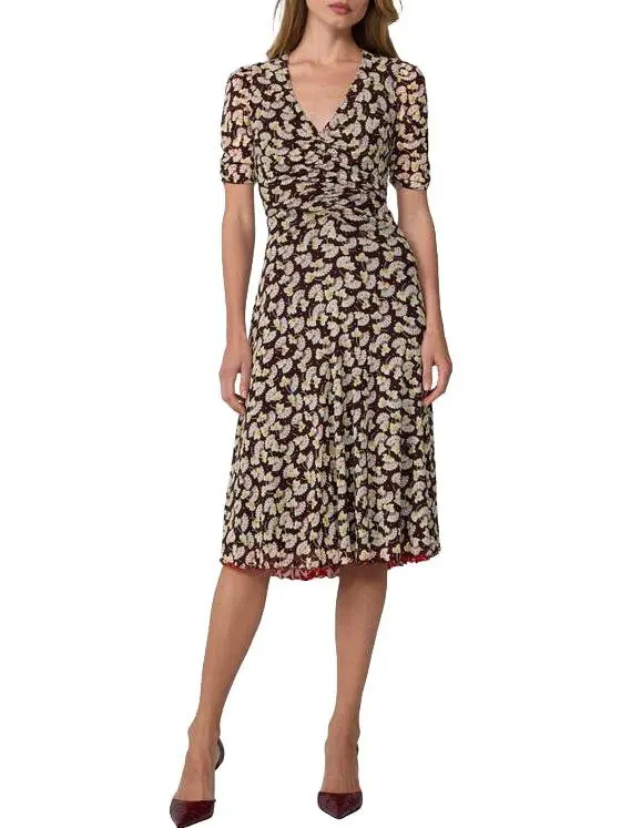 Diane Von Furstenberg Koren Reversible Floral Mesh Midi Dress - Fan Dance