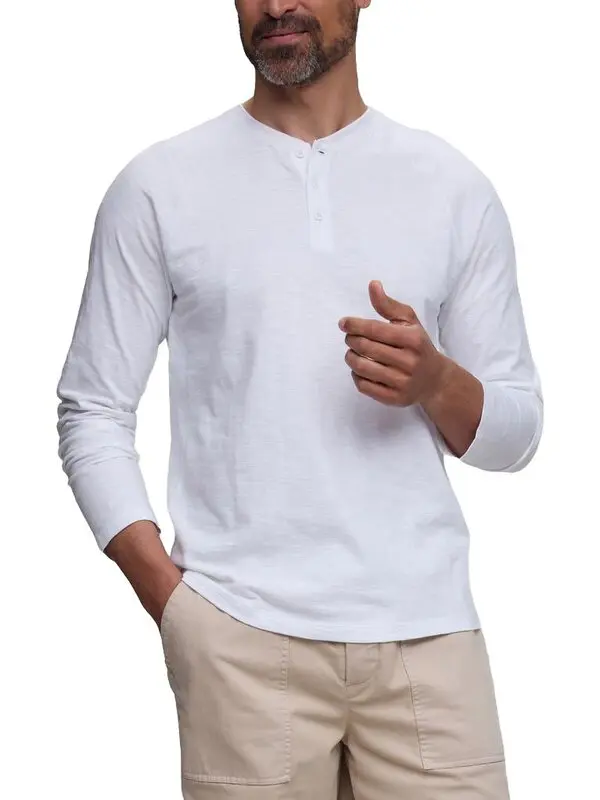 Barefoot Dreams Slub Jersey Henley - White