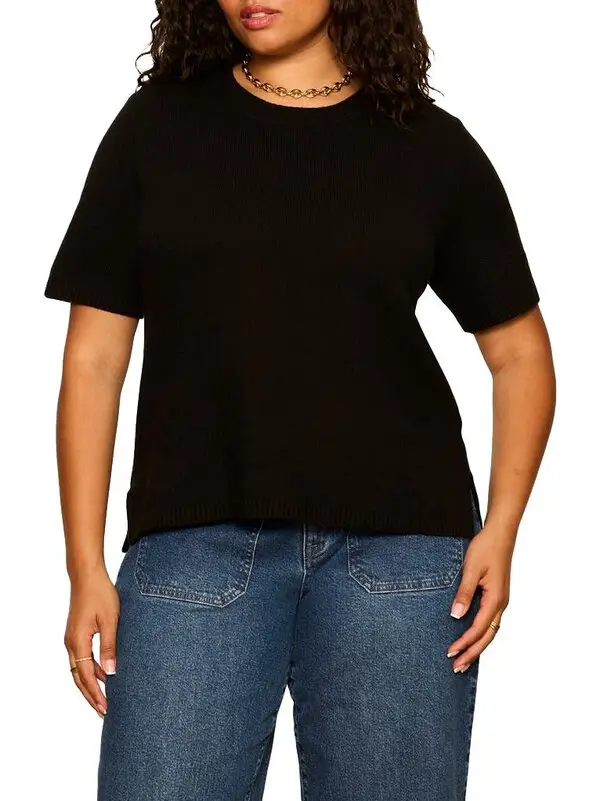 Sanctuary Perfect Short Sleeve Sweater - Black