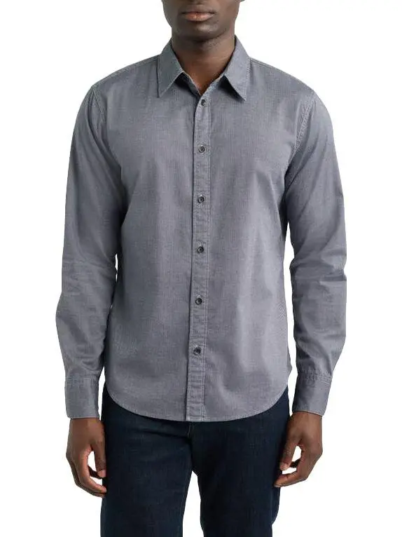 Rag & Bone Tomlin Dobby Stretch Shirt - Silver