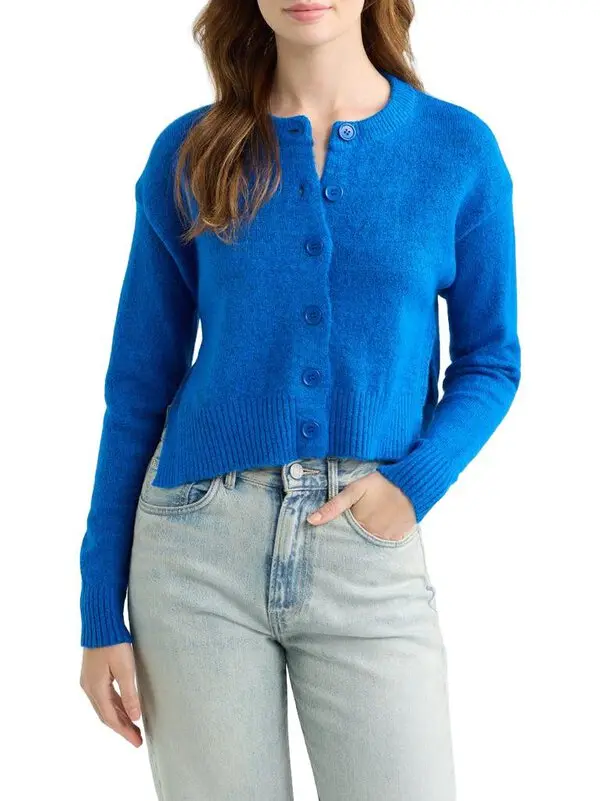 Deluc Teide Fuzzy Cardigan - Cyan