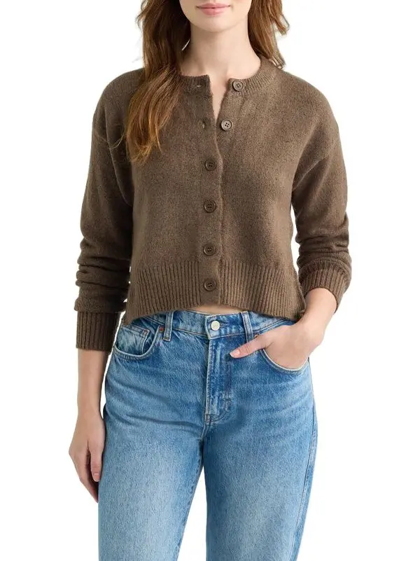 Deluc Teide Fuzzy Cardigan - Mocha