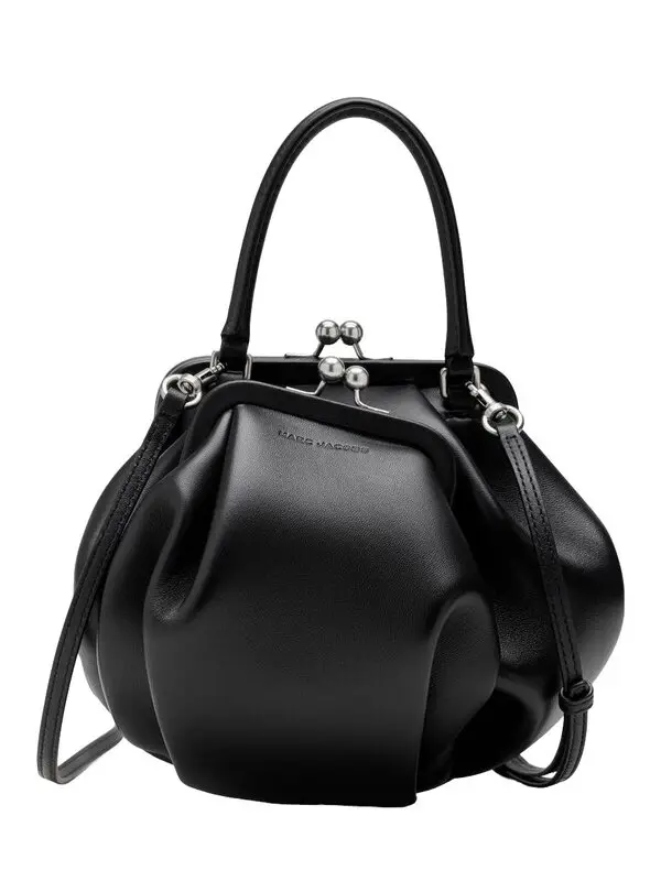 Marc Jacobs Wave Leather Kisslock Bag - Black