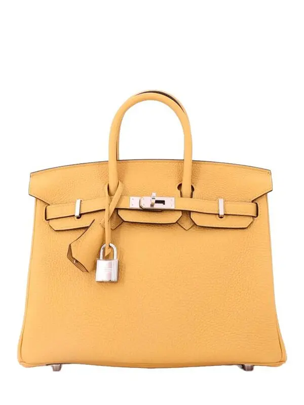 Hermès Birkin Handbag Togo With Palladium Hardware 25 - Yellow