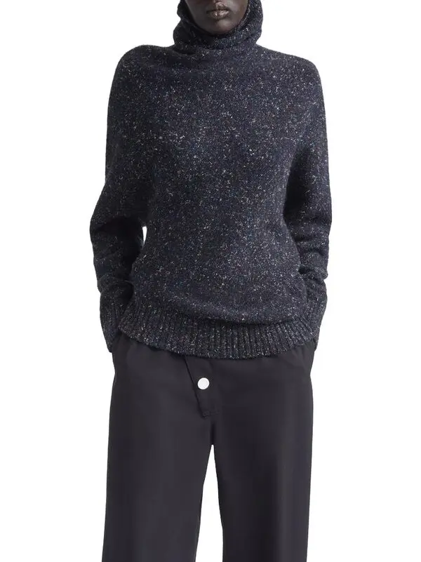 Proenza Schouler Donegal Turtleneck Sweater - Black Multi