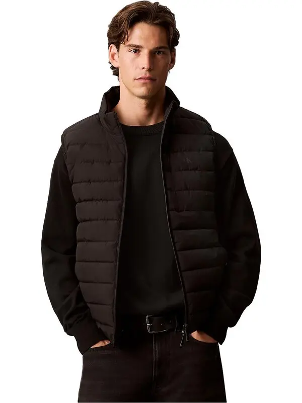 Calvin Klein Lightweight Ripstop Packable Puffer Vest - Black