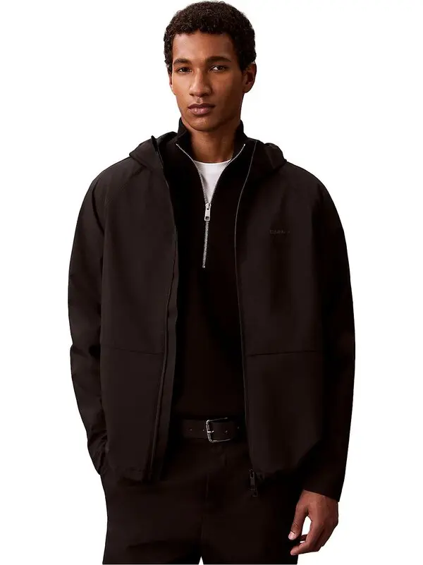 Calvin Klein Tech Shell Hooded Jacket - Black