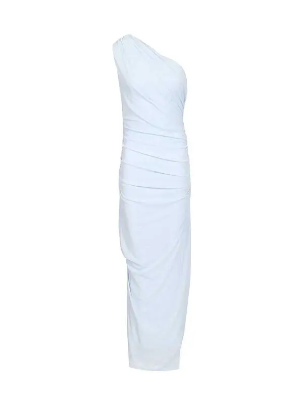 ROTATE BY BIRGER CHRISTENSEN One-shoulder Draped Long Dress - Blue