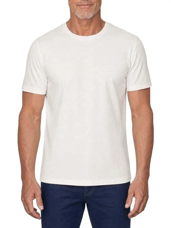 Robert Talbott Davis Pique Linen Tee - White