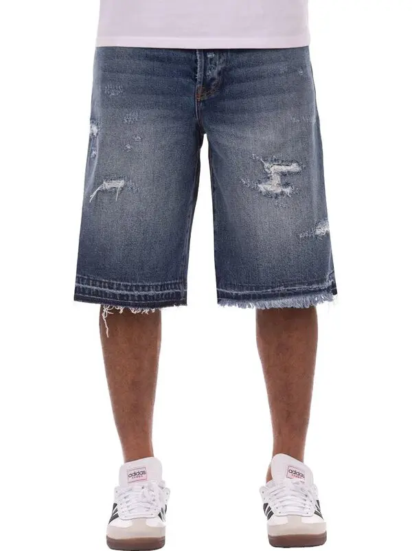 BILLIONAIRE BOYS CLUB Onibaba Distressed Denim Shorts - Astra