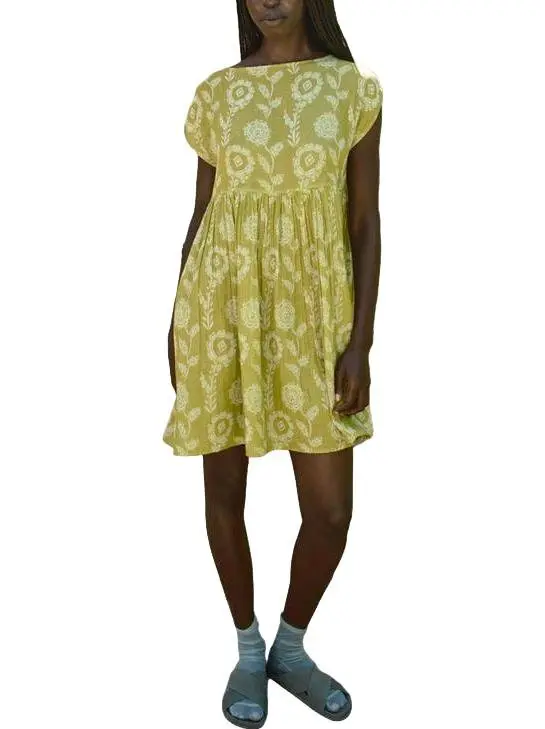 Ace & Jig Floral Print Sleeveless Mini Dress - Aloe