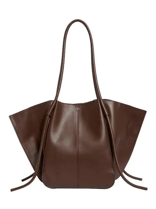 Jw Pei Large Faux Leather Tote - Deep Brown