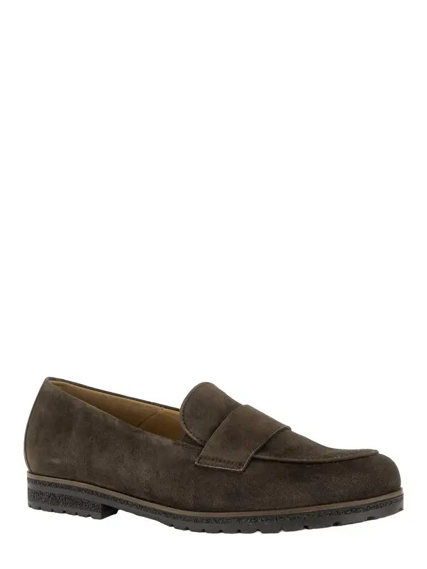 Gabor Payton Loafer With Penny Strap Detailing - Mocca