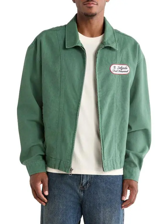 PACSUN Delgado Seams Cotton Jacket - Green