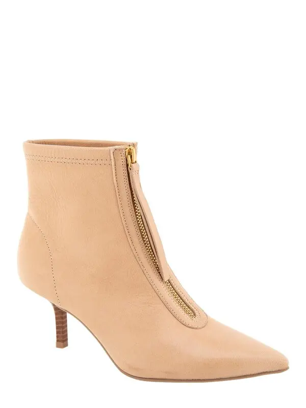 KENNETH COLE Udaya Bootie With Kitten Heel And Pointed Toe - Sand Leather