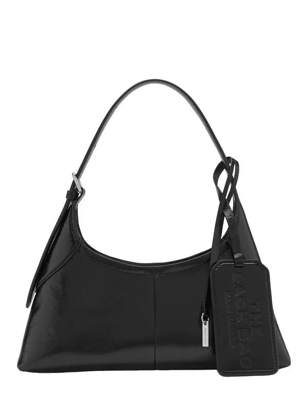 Marc Jacobs Small Crinkle Leather Belted Sack Bag - Black