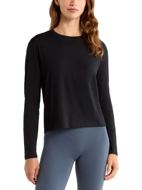 Zella New Take Long Sleeve T-shirt - Black