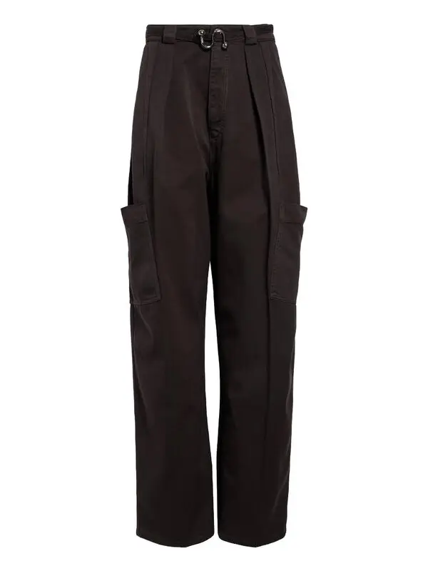 Sportmax Oversize Cargo Barrel Leg Pants - Chocolate