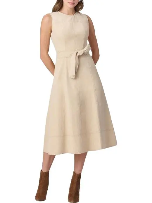 Shoshanna Greenwich Corduroy Midi Dress - Oat