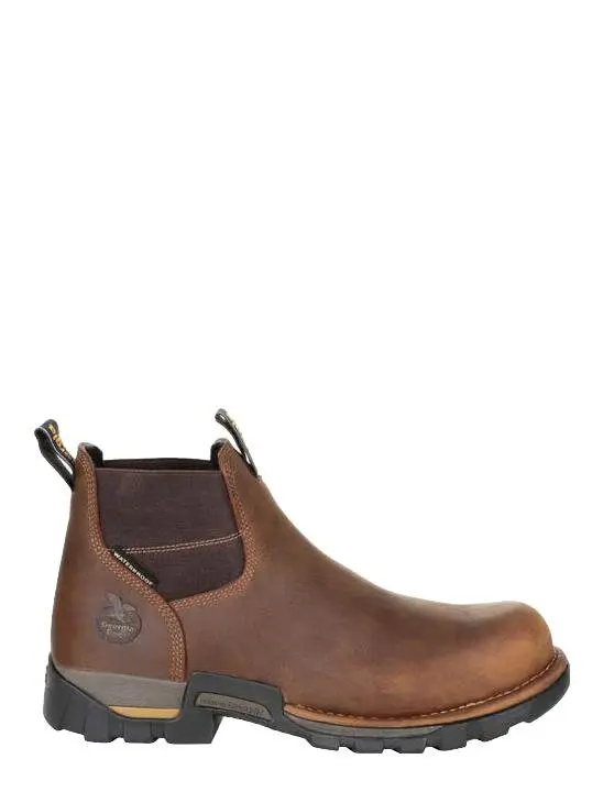GEORGIA BOOT Eagle One Steel Toe Waterproof Chelsea Work Boot - Brown