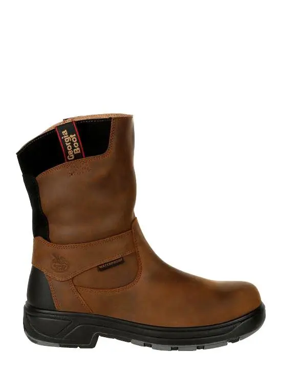 GEORGIA BOOT Waterproof Composite Toe Work Boots - Brown
