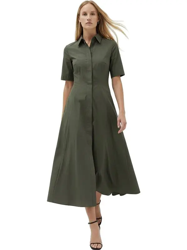 EXQUISE Rylie Midi Dress - Khaki