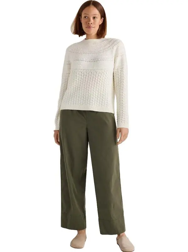 HAVEN WELL WITHIN Organic Cotton Twill Barrel Leg Pants - Forest