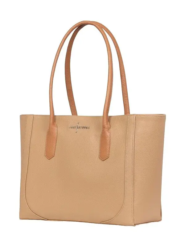 LUIS STEVEN Medium Tote Pro 2.0 Leather Bag - Sand