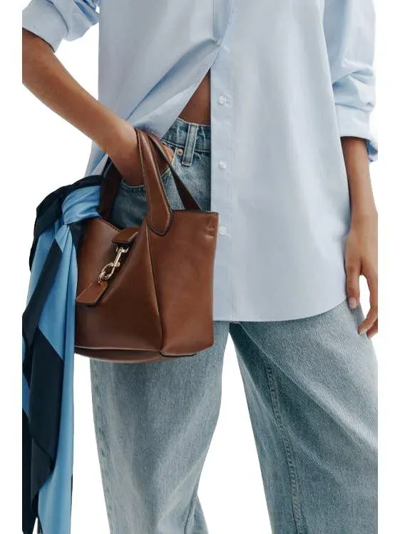 H&M Crossbody Bag With Carabiner Hook Closure - Brown
