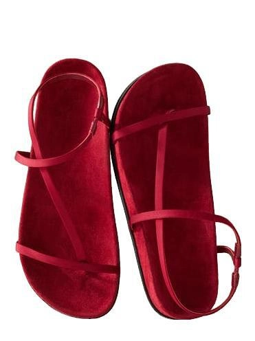 HAVEN WELL WITHIN Satin Strappy Wrap Around Sandals - Syrah
