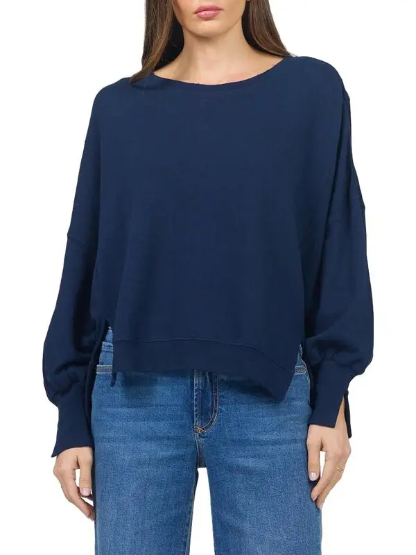 DEAR JOHN Trenton Oversized Sweatshirt - Black Iris