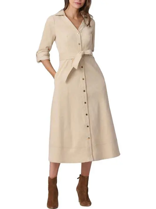 Shoshanna Greenwich Corduroy Raine Dress - Oat