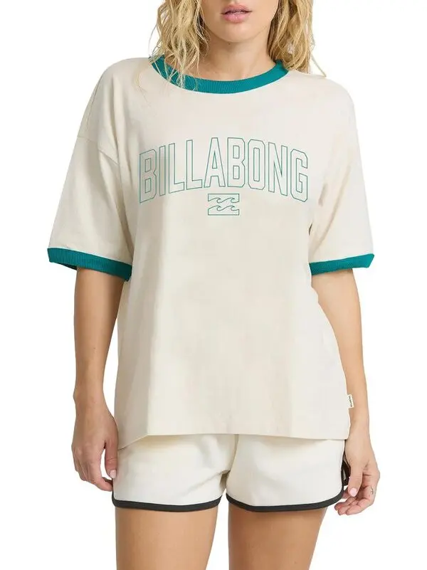 BILLABONG Go West Ringer T-shirt - White Cap